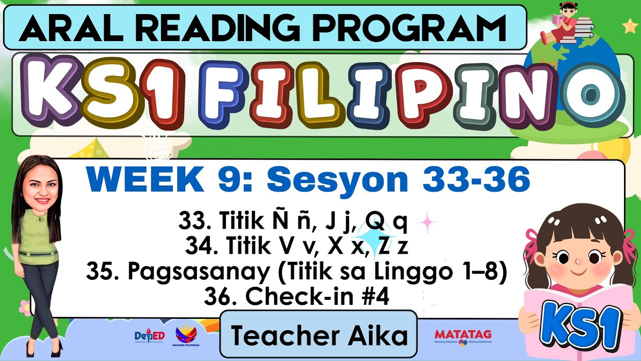 ARAL Program KS1 Filipino | Week 9 Sesyon 33-36 | Grade 1 to Grade 3 # ...
