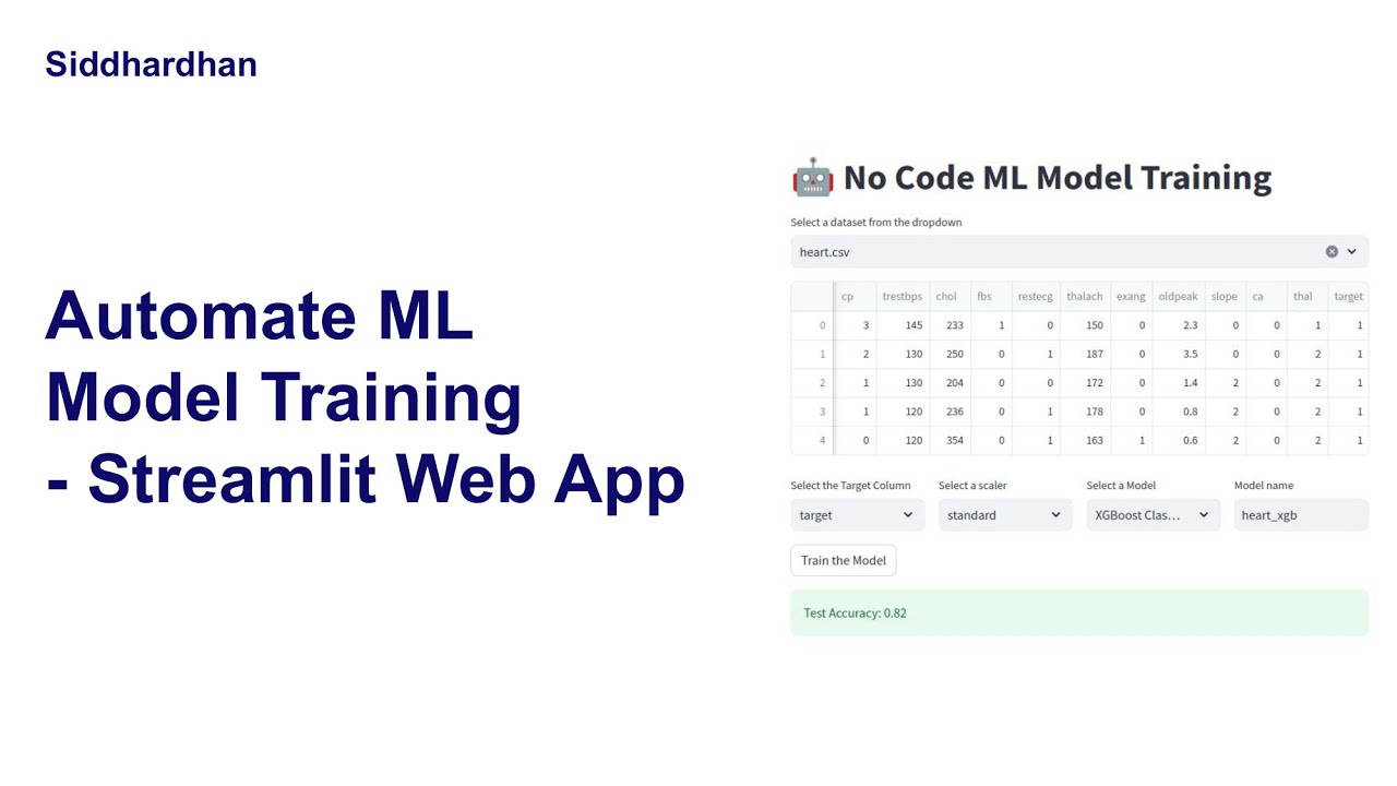 Automate Ml Model Training With A No Code Streamlit Web App In Python 5146