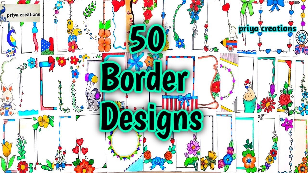 50 Project Border Designs (Easy Inspiration) | Border Designs For ...