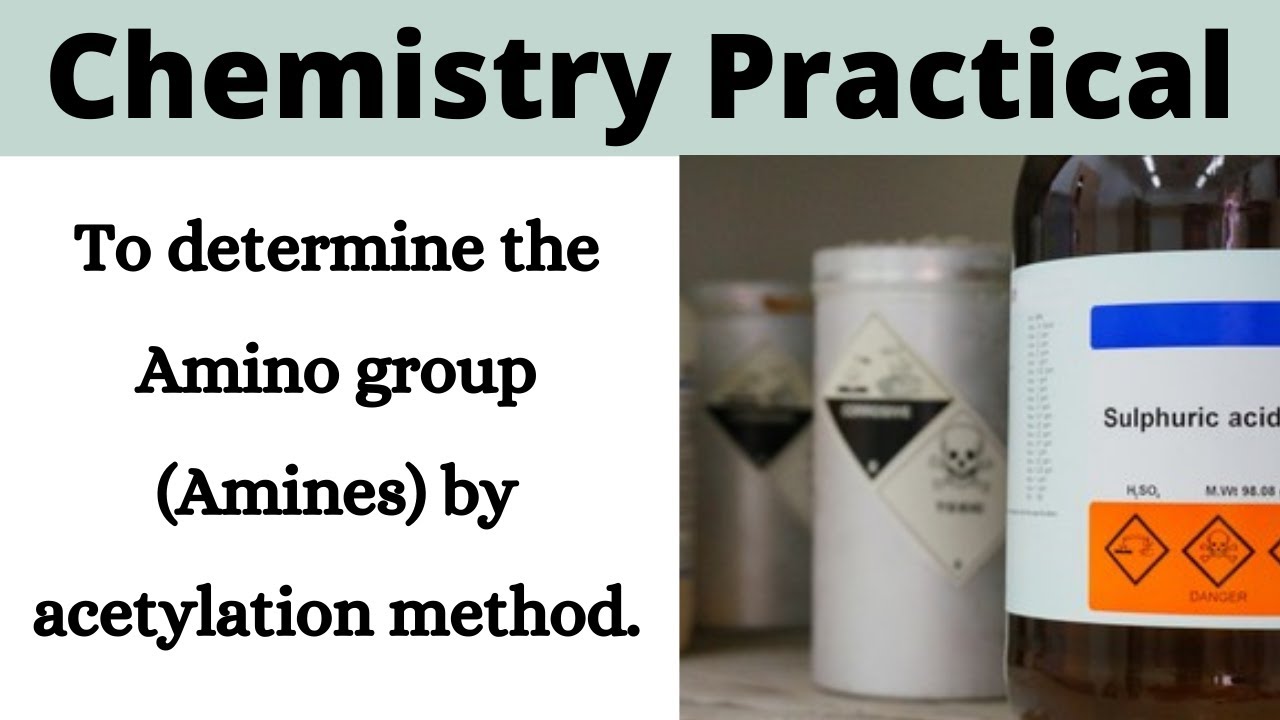 To determine the Amino group (Amines) by acetylation method II ...