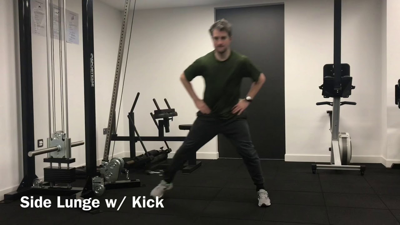 Cable Side Lunge w/ Kick - YouTube
