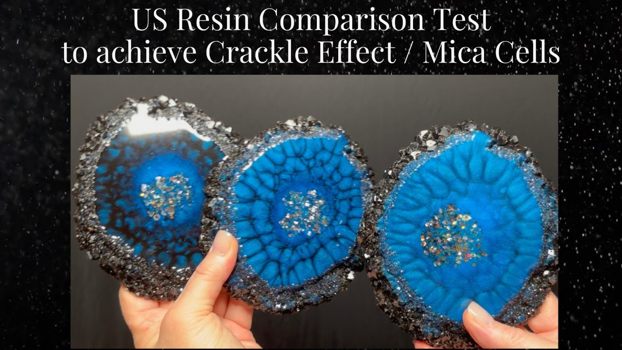 #13 - US Resin Comparison Test to achieve Crackle Effect / Mica Cells ...