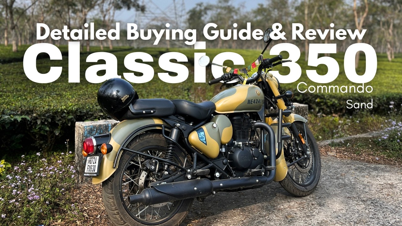 Full Detailed Review of Royal Enfield CLASSIC 350 COMMANDO SAND ...