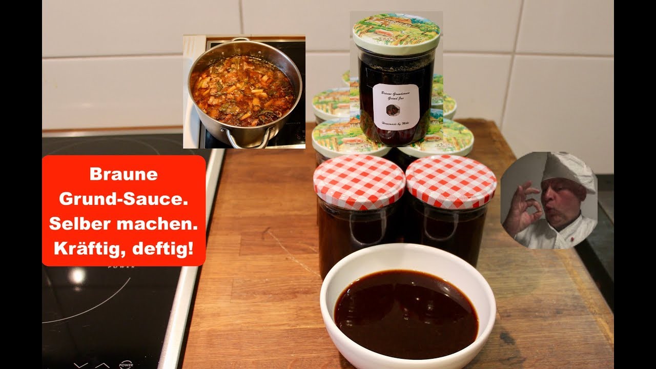 Braune Grundsauce / Grand Jus / Bratensoße selber machen ️Kräftig ...