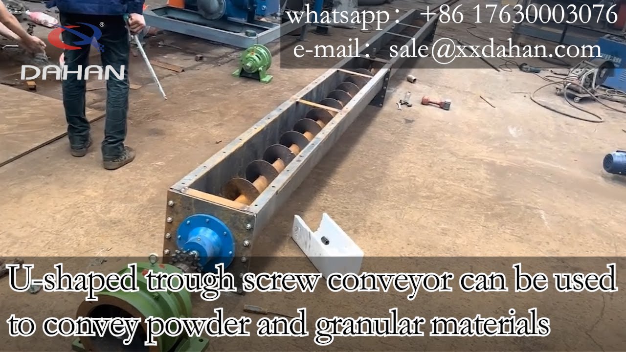 U trough screw conveyor - YouTube