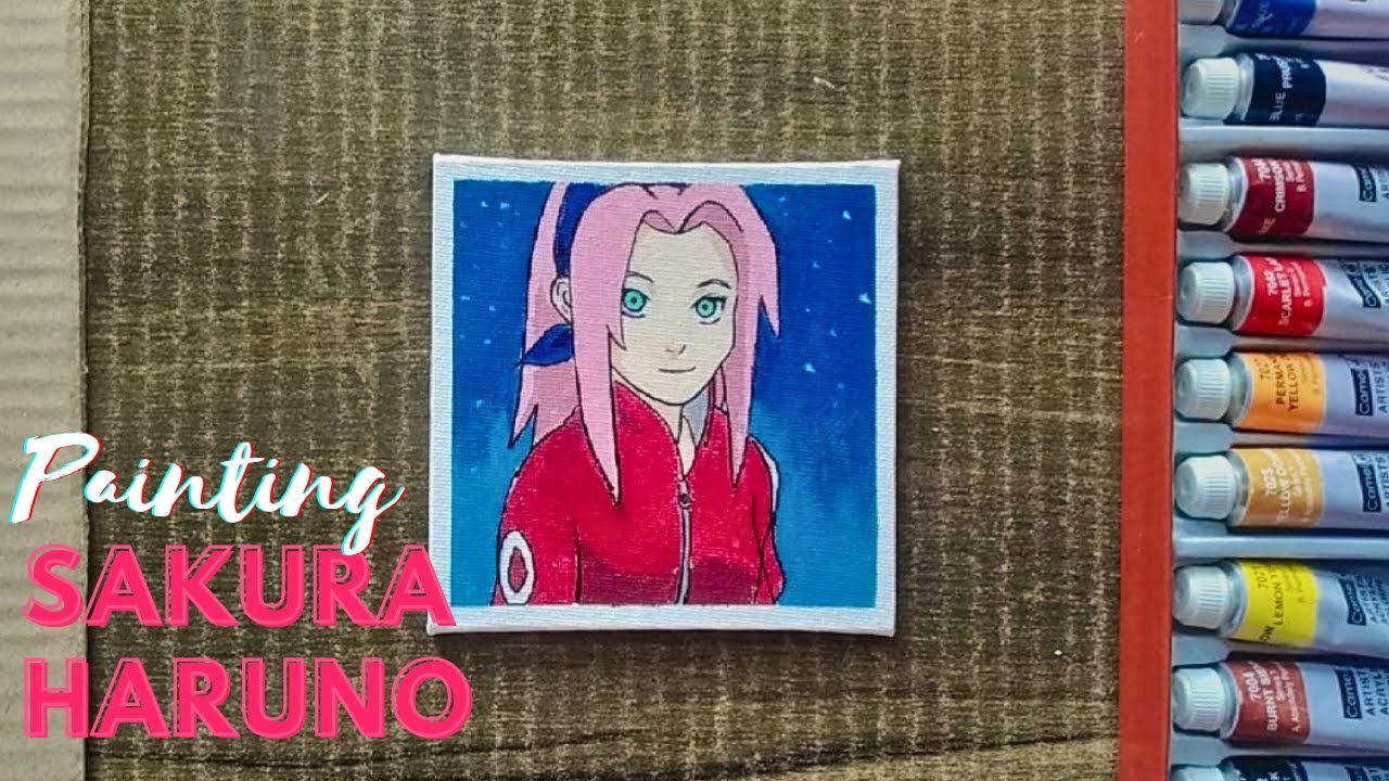 Painting SAKURA HARUNO | Artist's Acrylic Colors | Painting | Naruto ...
