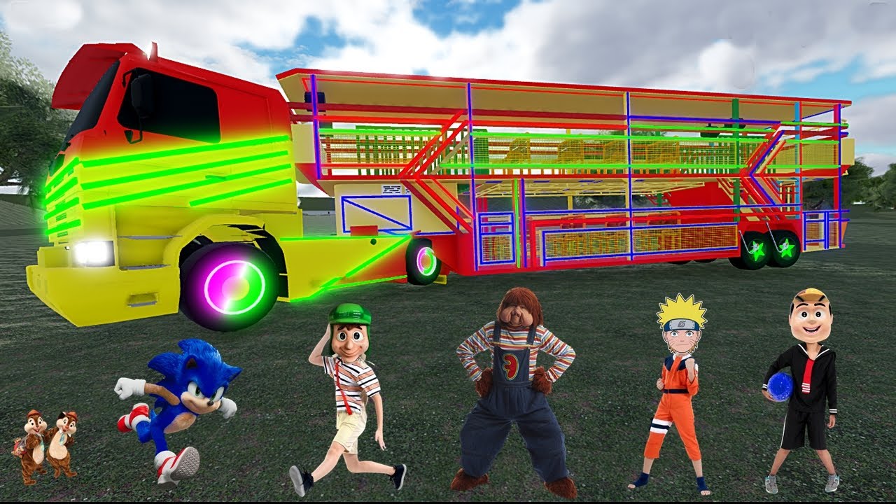 Fofão e personagens na carreta da furacão no Roblox jogo - YouTube