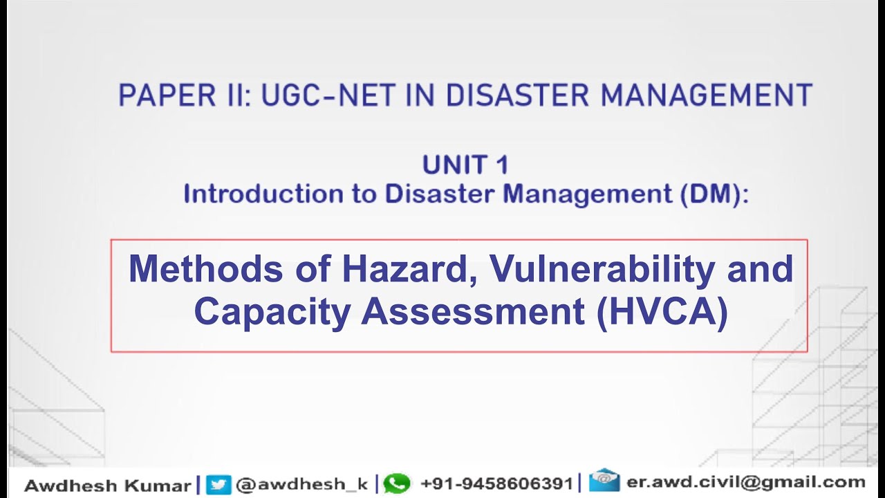 Disaster Management I UGC-NET Exam I Methods of Hazard, Vulnerability ...