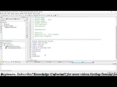 Tutorial 34: Verilog code of parallel In parallel Out Shift Register || #PIPO ...