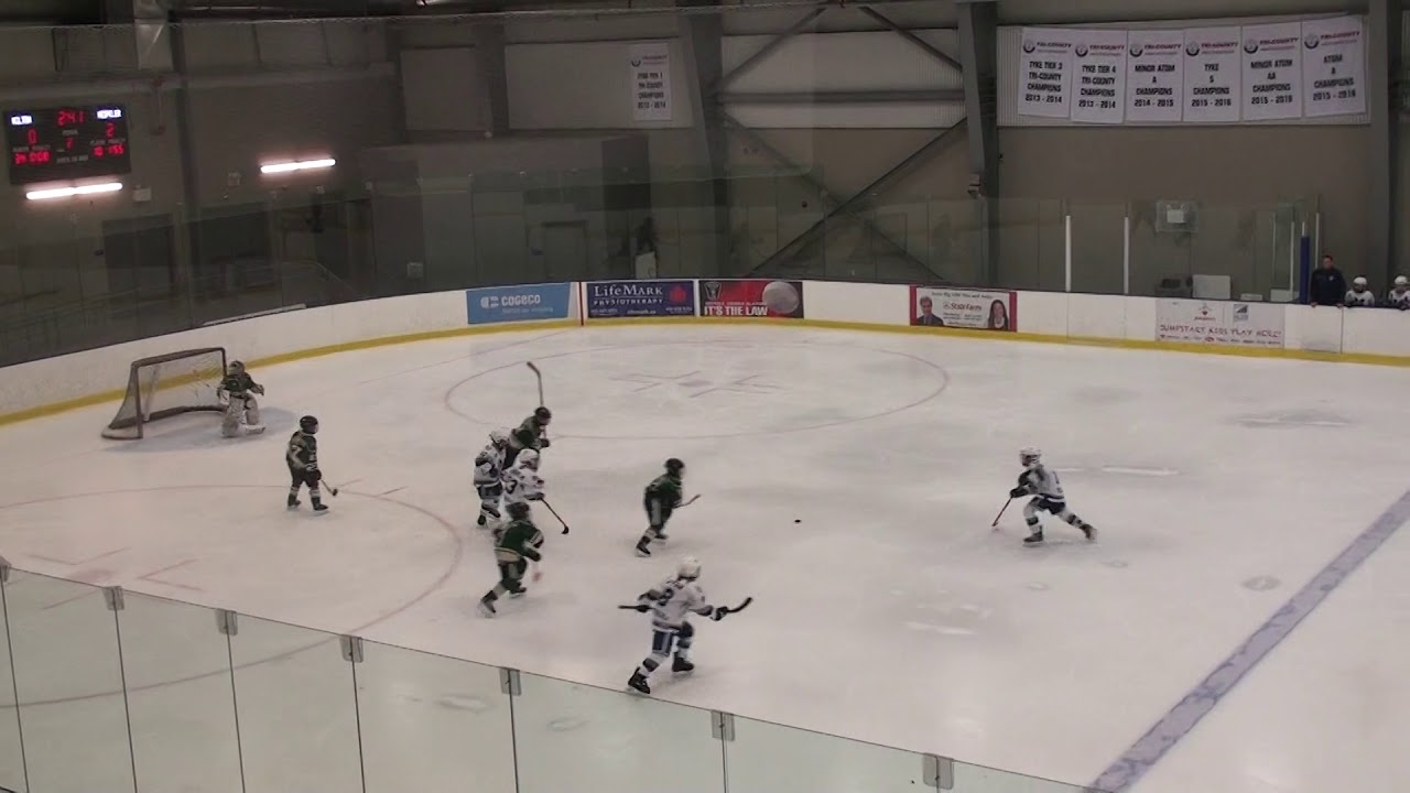 2017/10/22, Milton Winterhawks Novice A vs Hespeler Shamrocks, 2 - YouTube