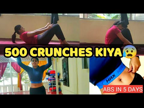 500 😱 crunches Kiya | 5 days challenge| Meghashree| #meghashree - YouTube