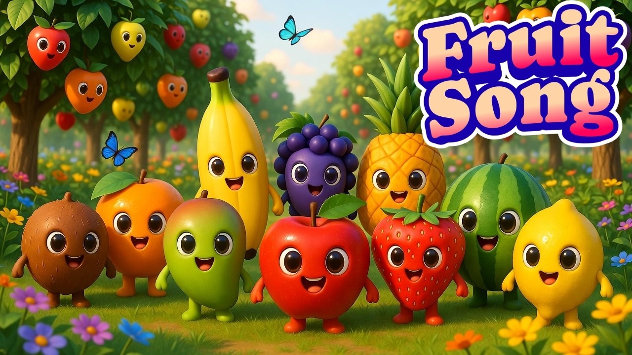 Fruit Song for Kids | Learn 30 Fruits Names | Fun 3D Cartoon Animation ...