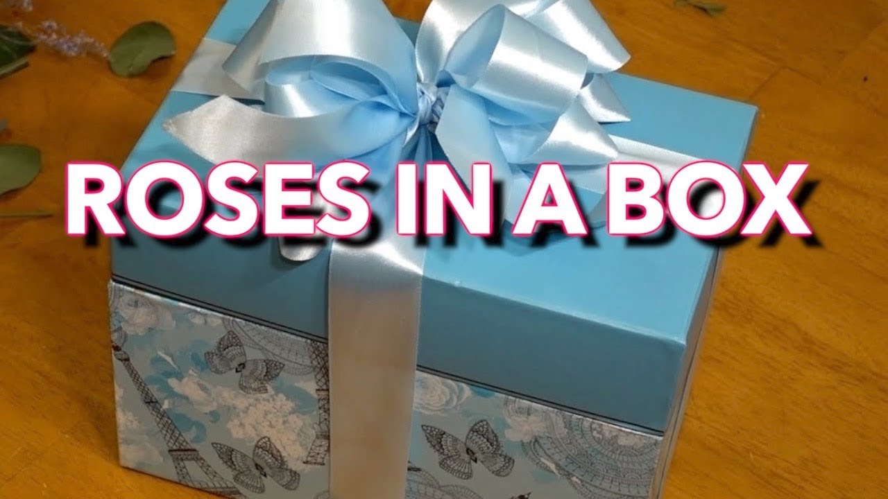 How to arrange roses in a box. Flower SURPRISE GIFTS! - YouTube