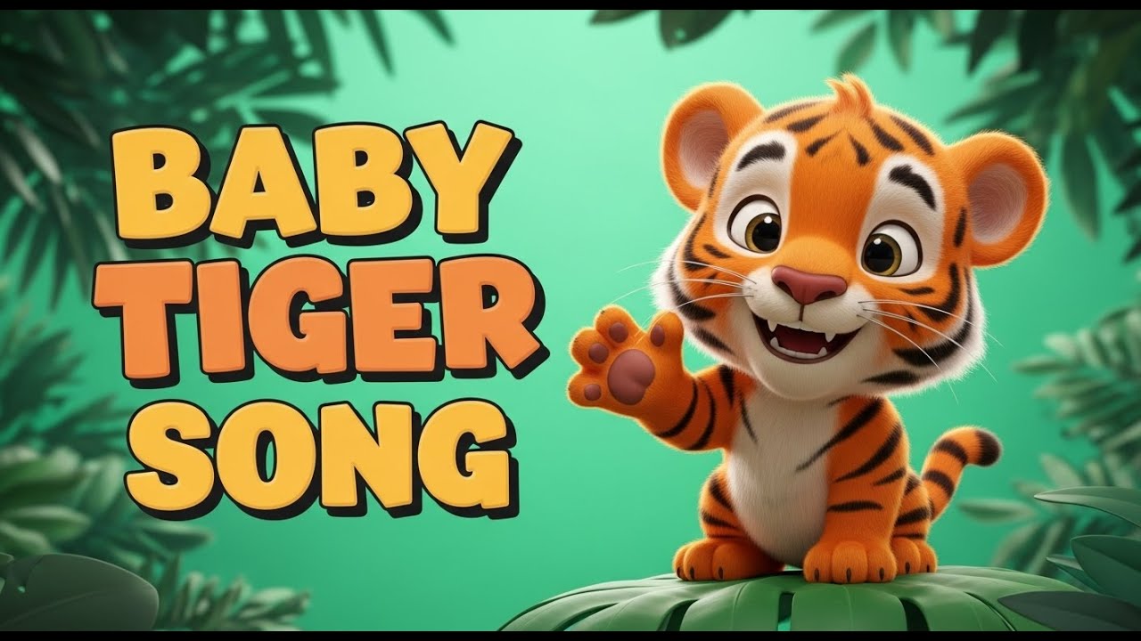 Baby Tiger Song 🐅🎶 | Cute Animal Nursery Rhyme for Kids | 3D Animation ...
