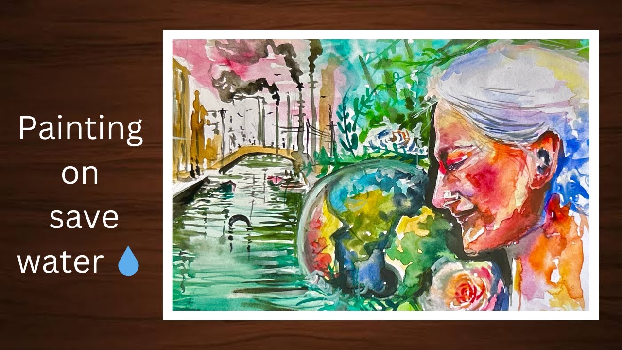 poster making on save water // conservation of water painting //water ...
