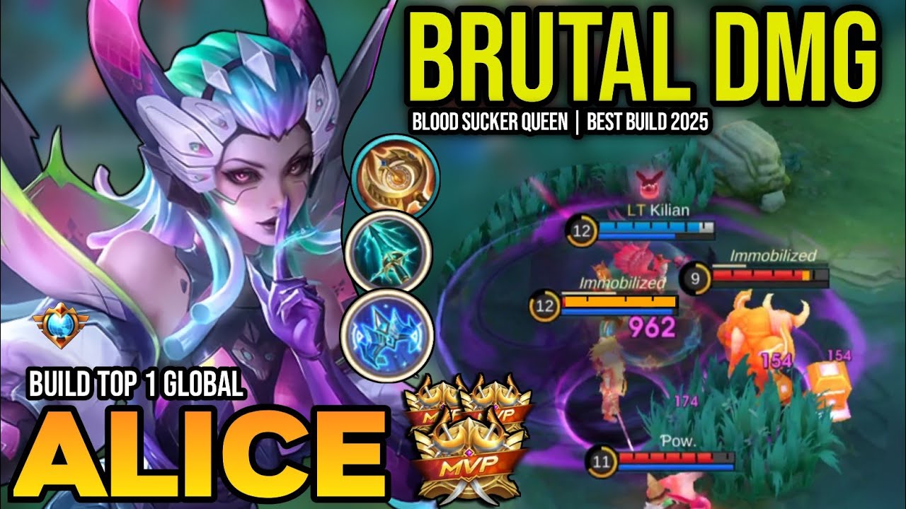 ALICE BEST BUILD 2025 | BUILD TOP 1 GLOBAL ALICE GAMEPLAY | MOBILE LEGENDS - YouTube