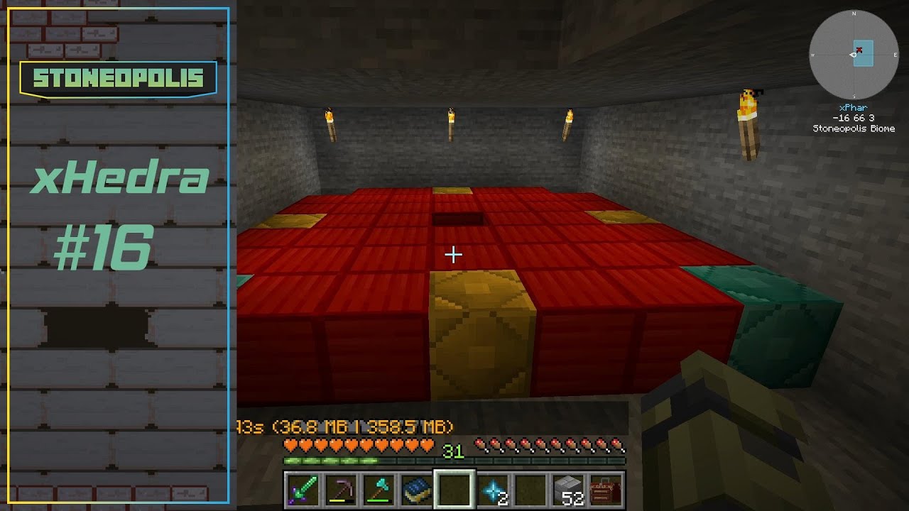 Stoneopolis E16 Nether Star Generator and Base Reorganization TIMELAPSE ...