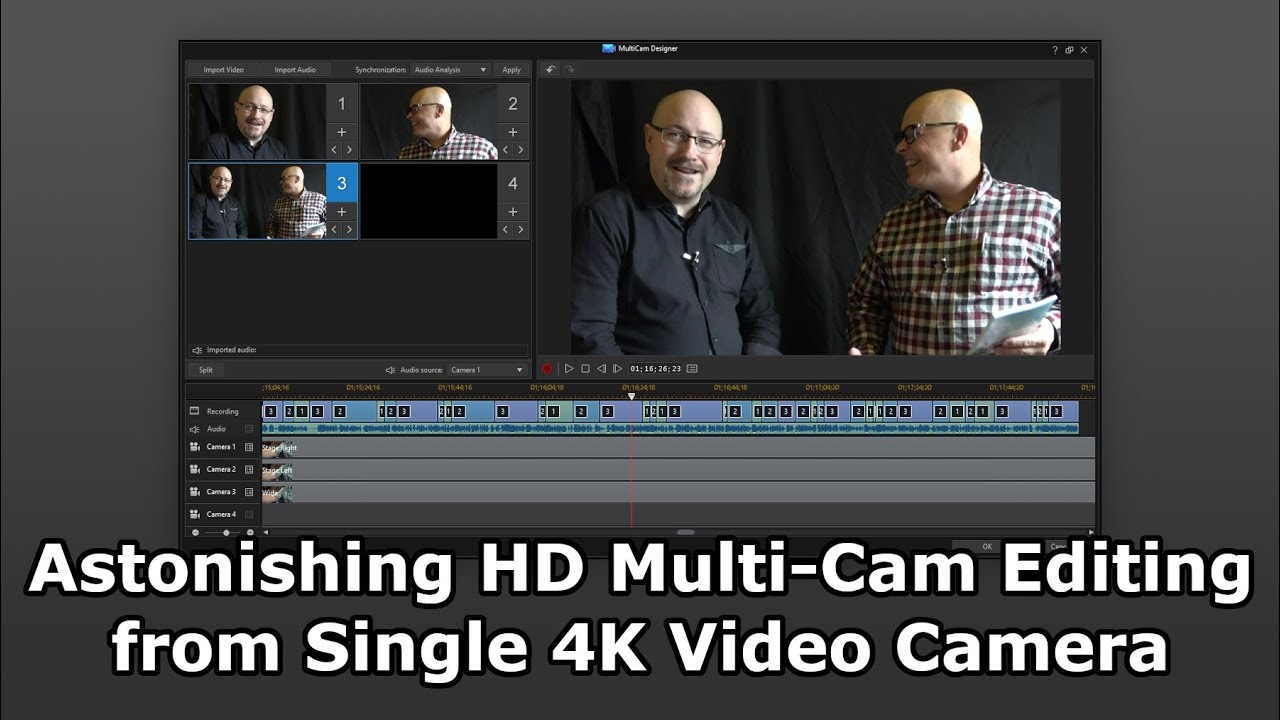 Editing 4K to 720p Multi Cam Video in PowerDirector - YouTube