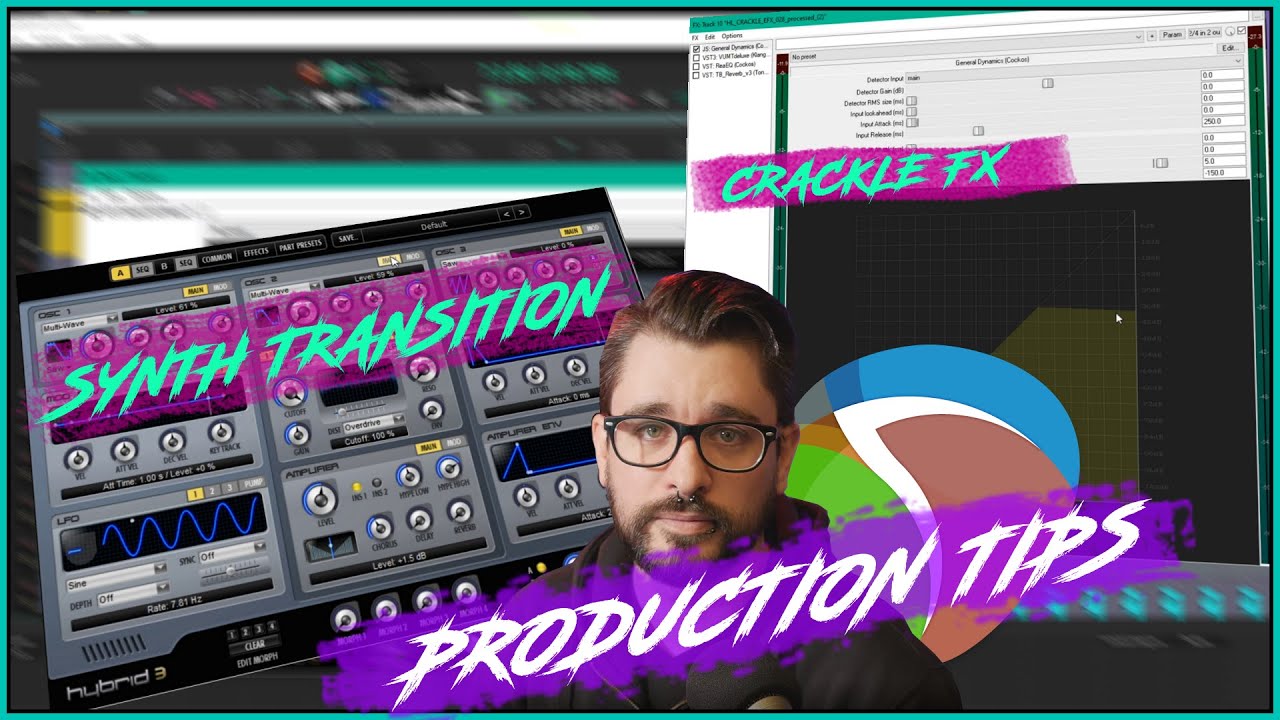 Production Tips in REAPER - Synth transition + Crackle FX - YouTube