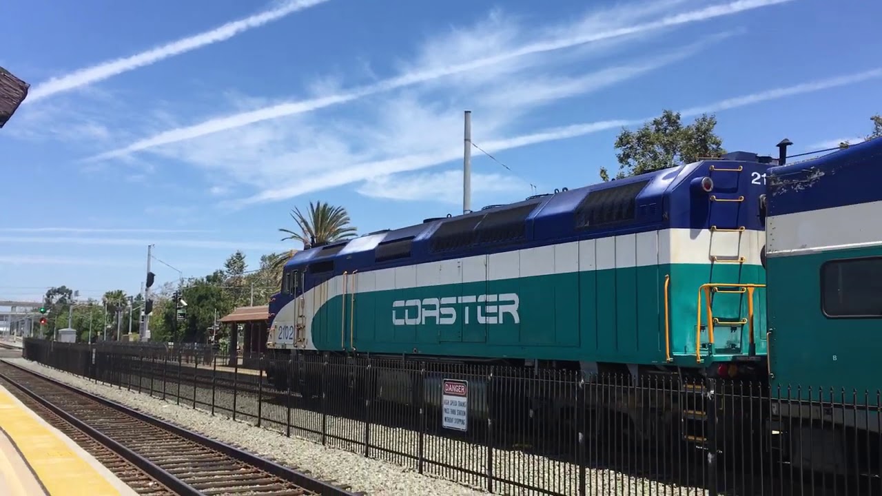 Coaster train 685 F40ph 2102 depart at Old Town Station - YouTube