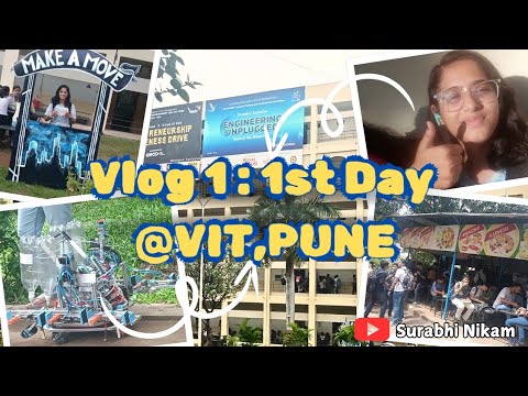 My 1st day at VIT PUNE ️ | VLOG 1 | VIT PUNE | - YouTube