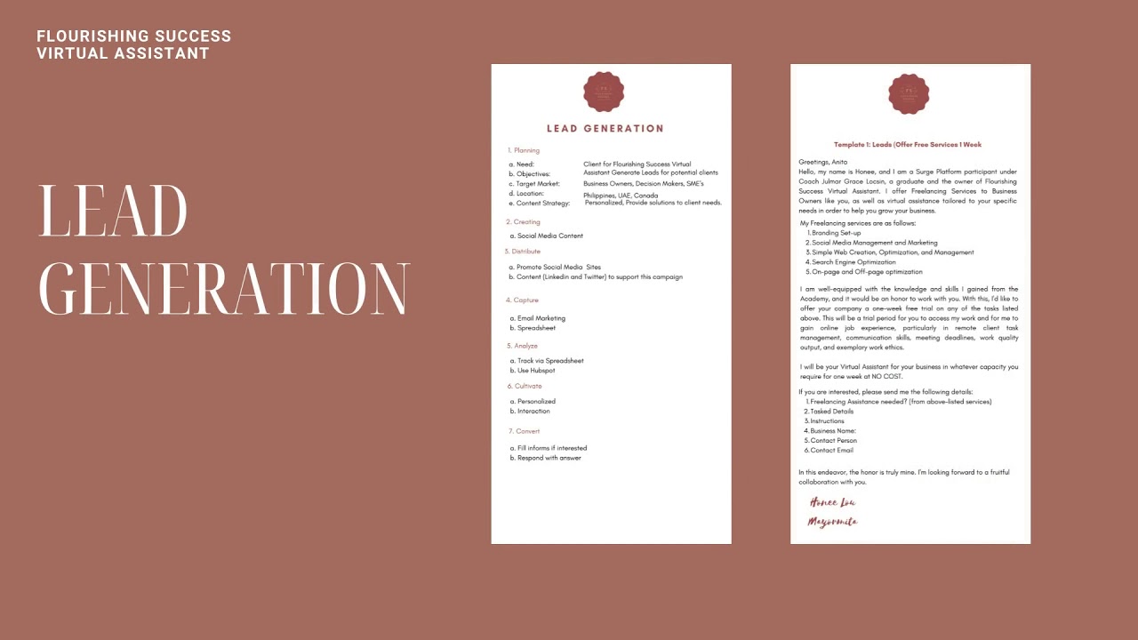 Sample Search Engine Optimization,Lead Generation,Facebook ADS ...