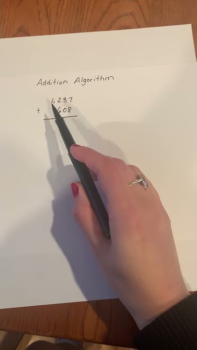 Addition Algorithm "How To Video - YouTube