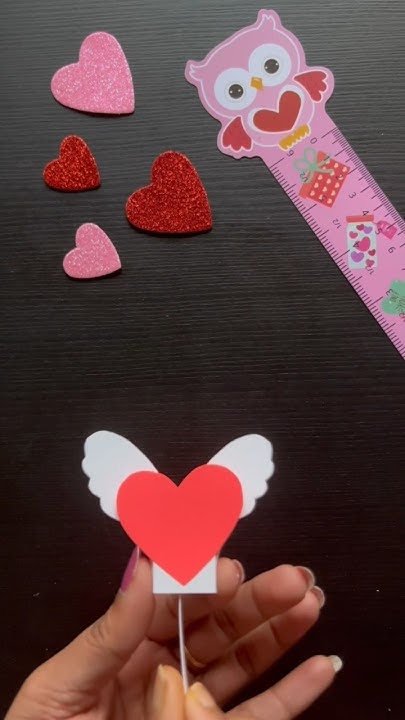 DIY heart with moving wings | Valentines day paper craft ideas - YouTube