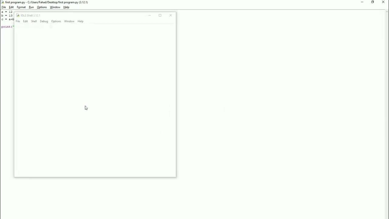 My First Python Program Youtube