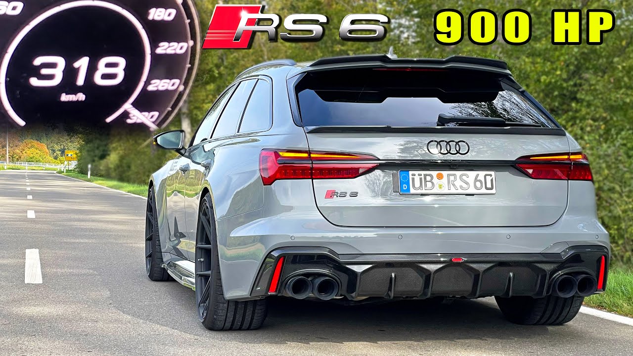 900HP AUDI RS6 C8 | 0-100 100-200 200-300 | POV on AUTOBAHN - YouTube
