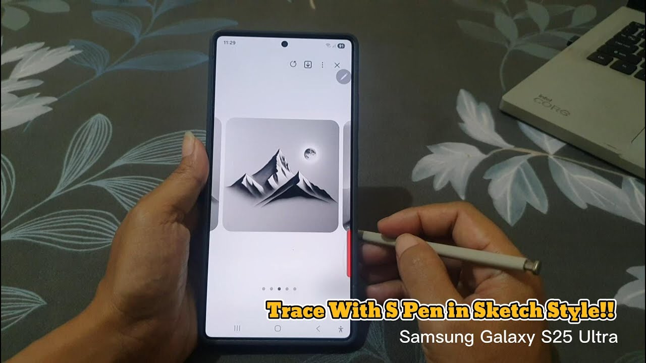 How to Trace Images with S Pen Using Sketch Style on Samsung Galaxy S25 ...