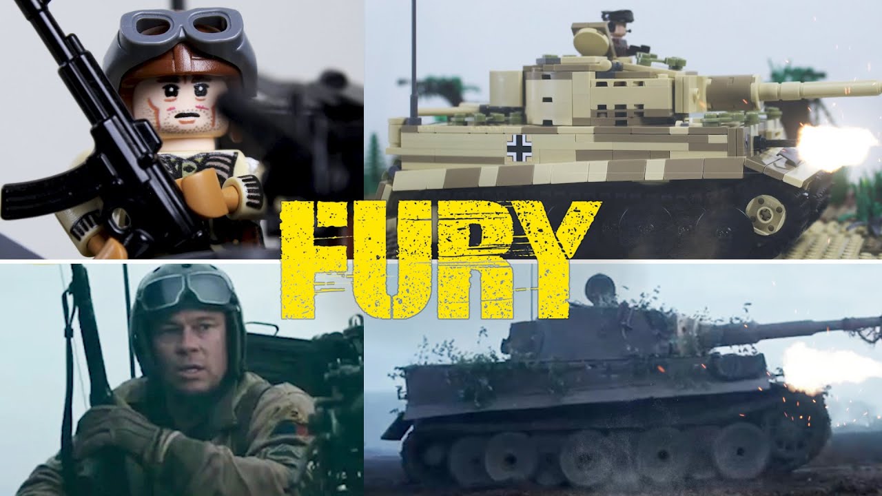 Lego World War 2: The Fury vs Tiger Tank (SIDE BY SIDE version) - YouTube