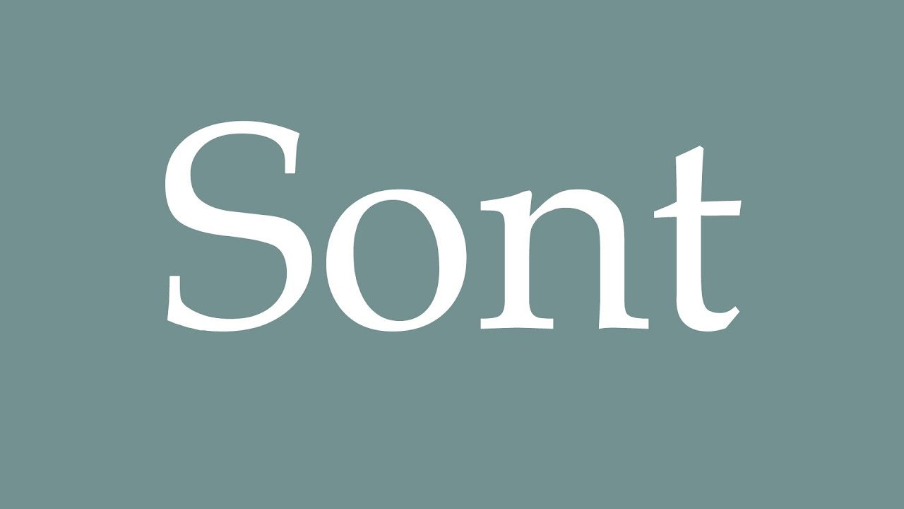 How to pronounce ''Sont'' correctly in French - YouTube