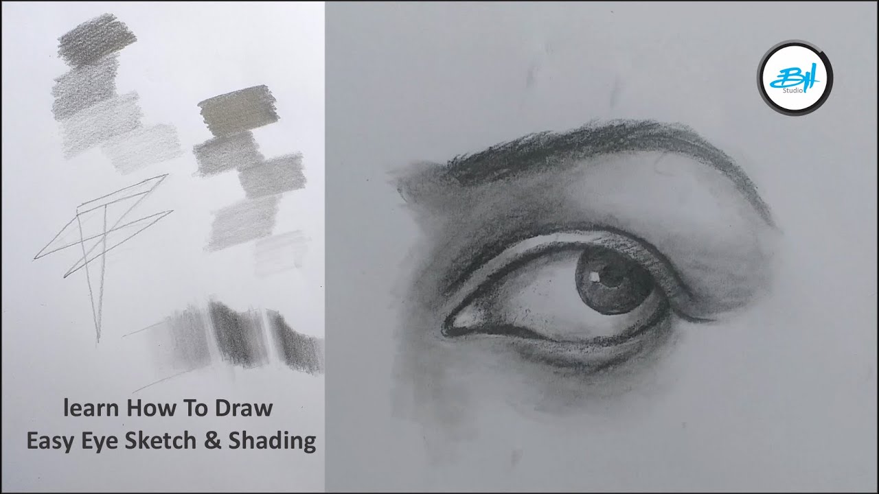 Easy way to Draw Realistic Eye & Shading for Beginners step by step ...