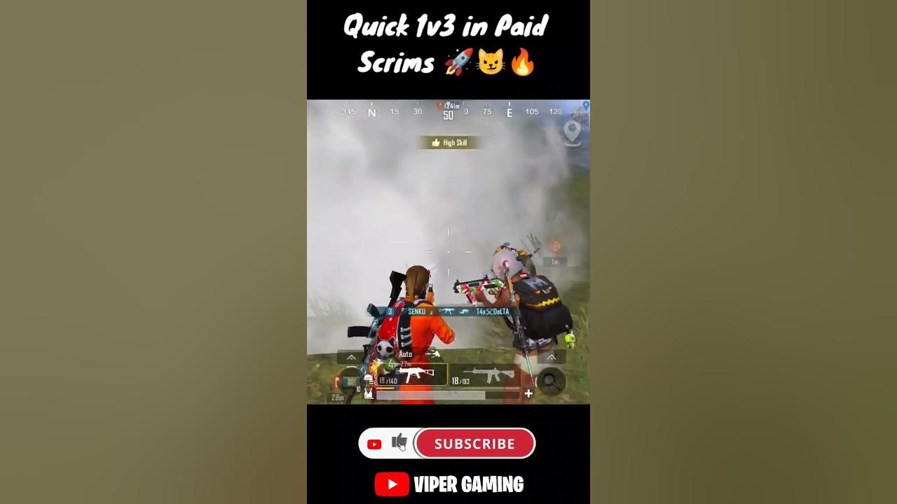 Quick 1v3 in Paid Scrims 🔥🚀😼⚡ #shorts #pubgshorts #bgmishorts#bgmi #pubg #t1scrims #vipergaming ...