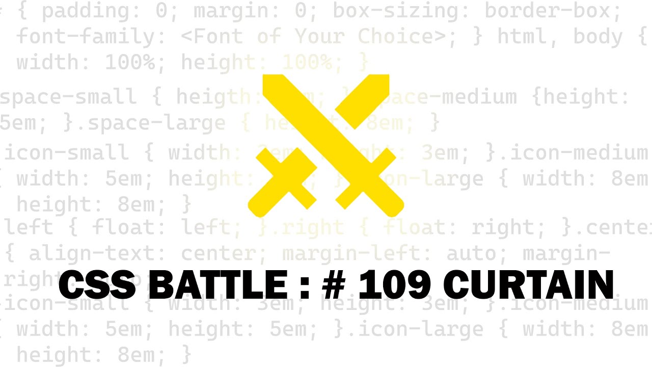 CSS Battle | #109 Curtain - YouTube