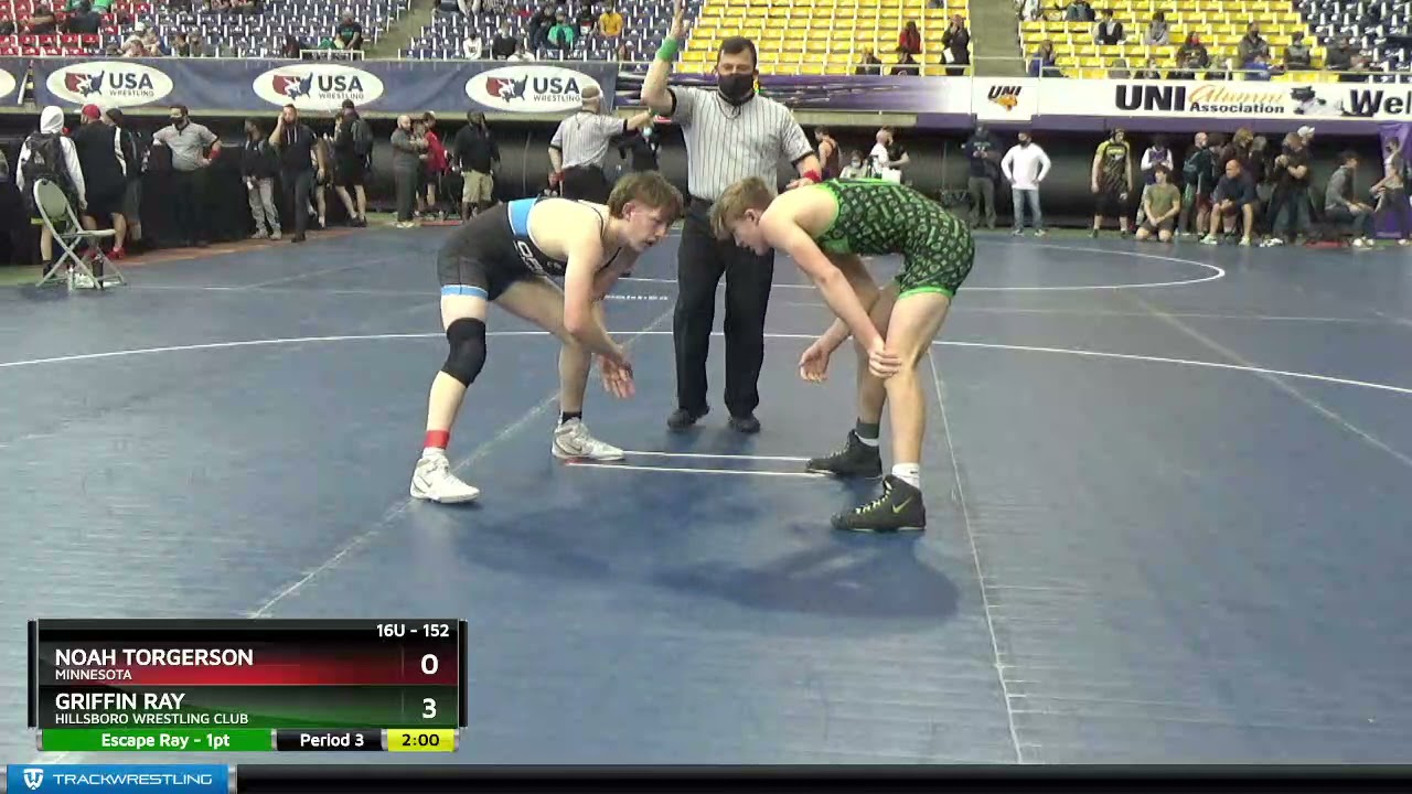 16U 152 Griffin Ray Hillsboro Wrestling Club Vs Noah Torgerson ...