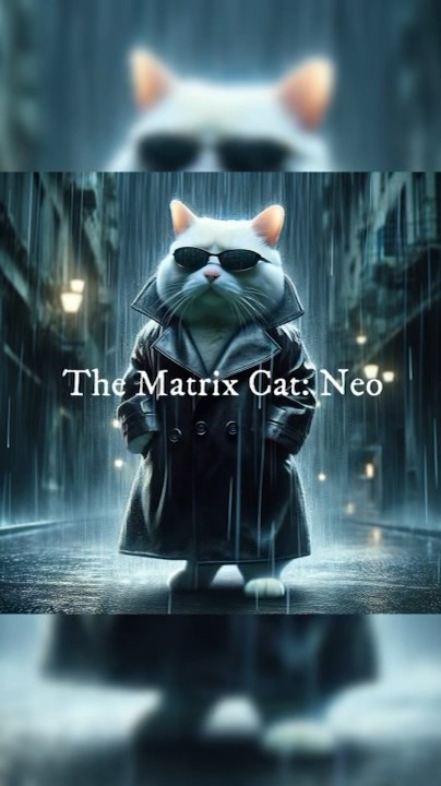 The Matrix Cat: Neo #shorts #kitten #funny #catlovers #kitty - YouTube