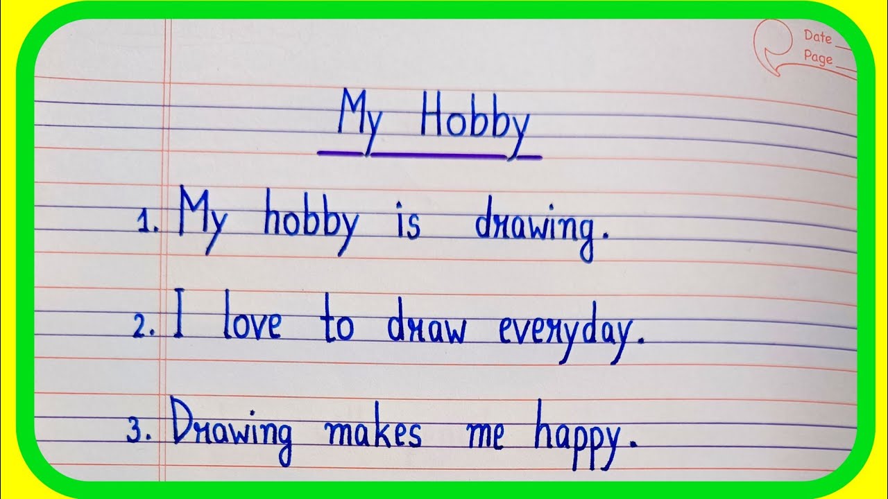 10 lines on my Hobby in english short and easy || Few lines on my hobby ...
