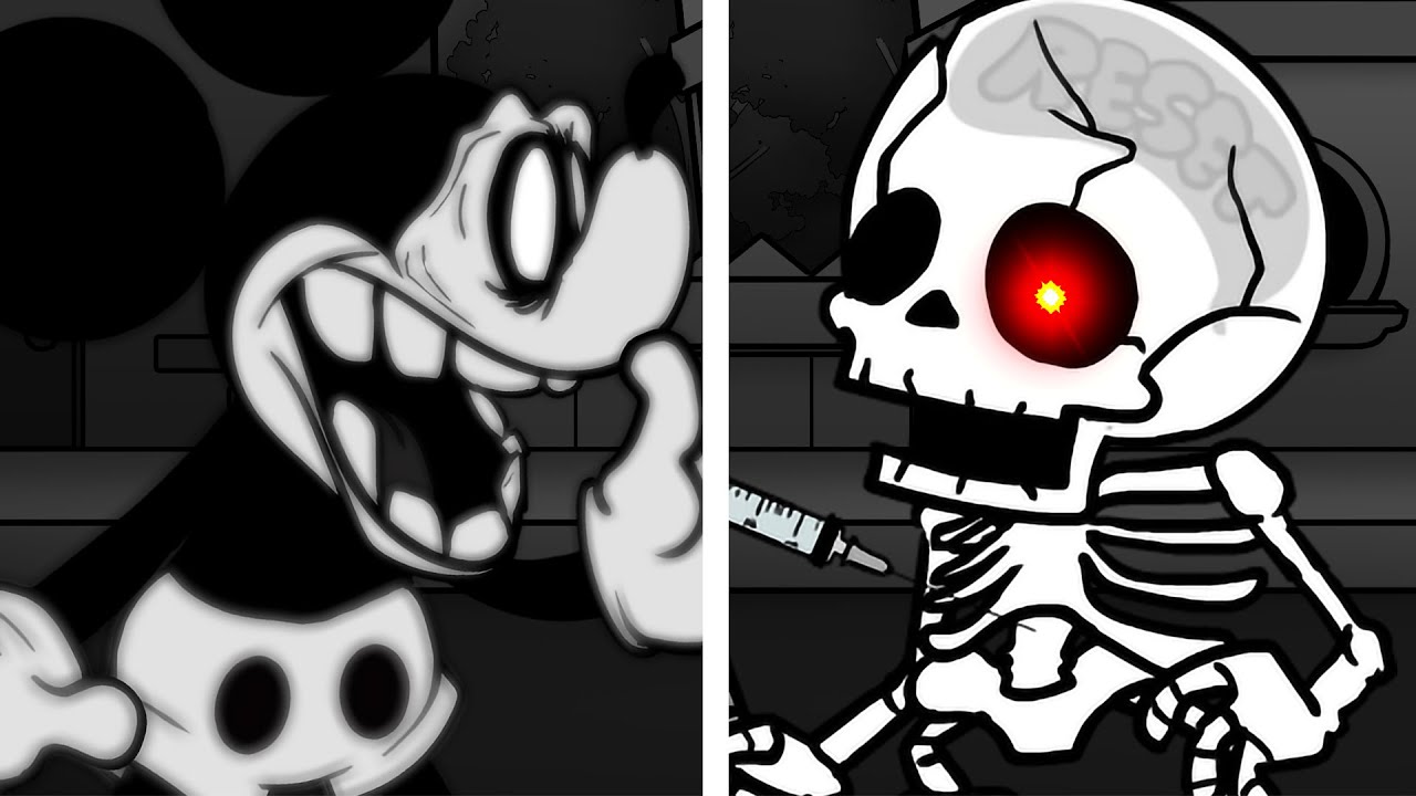 FNF VS Mickey Mouse | Unknown Suffering v2.0 B-Side (Wednesday's ...