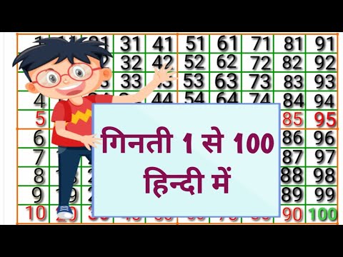 Ginti Hindi |Numbers 1 to 100 | हिंदी में गिनती 1 से 100 | Hindi 1 se ...