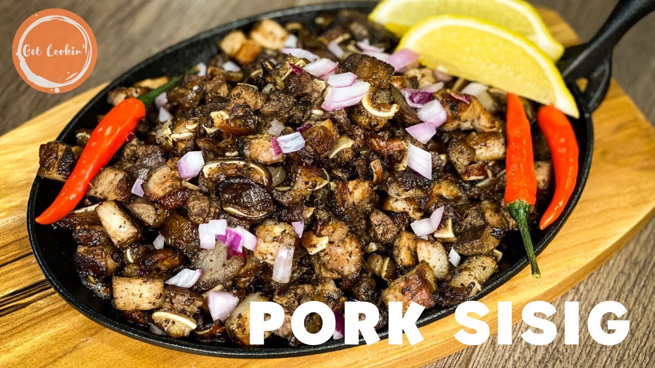 Sizzling Pork Sisig Recipe Pork Belly Sisig Recipe Get Cookin Youtube