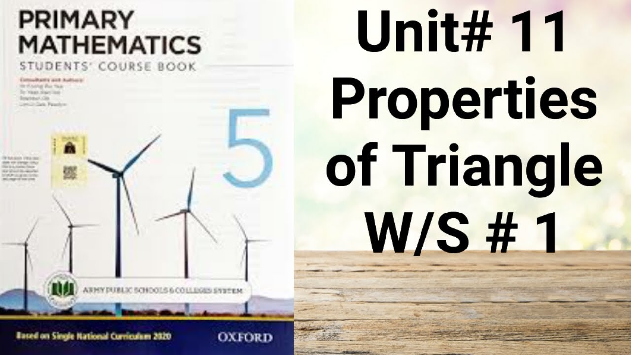 Primary Math Work book class 5 Ch:11 Properties of Triangle Worksheet ...