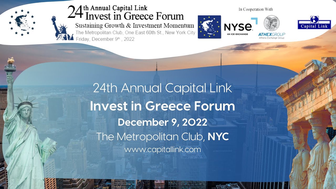 Promo for the 24th Annual Capital Link Invest in Greece Forum - English ...
