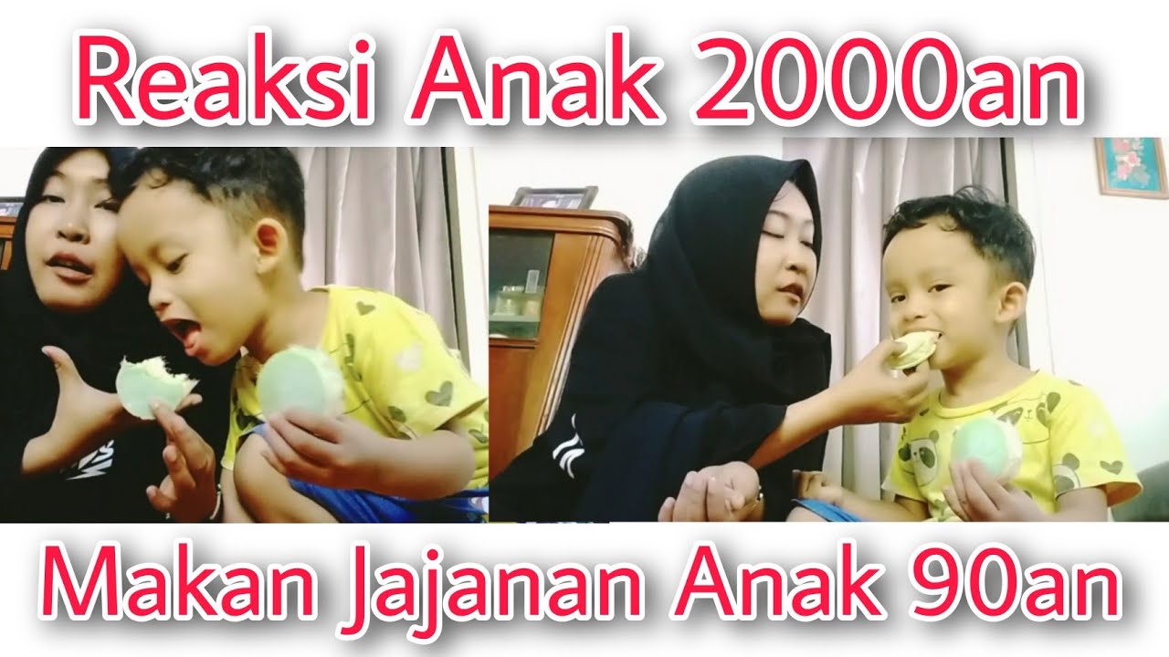 Reaksi anak 2000an makan jajanan anak 90an - YouTube