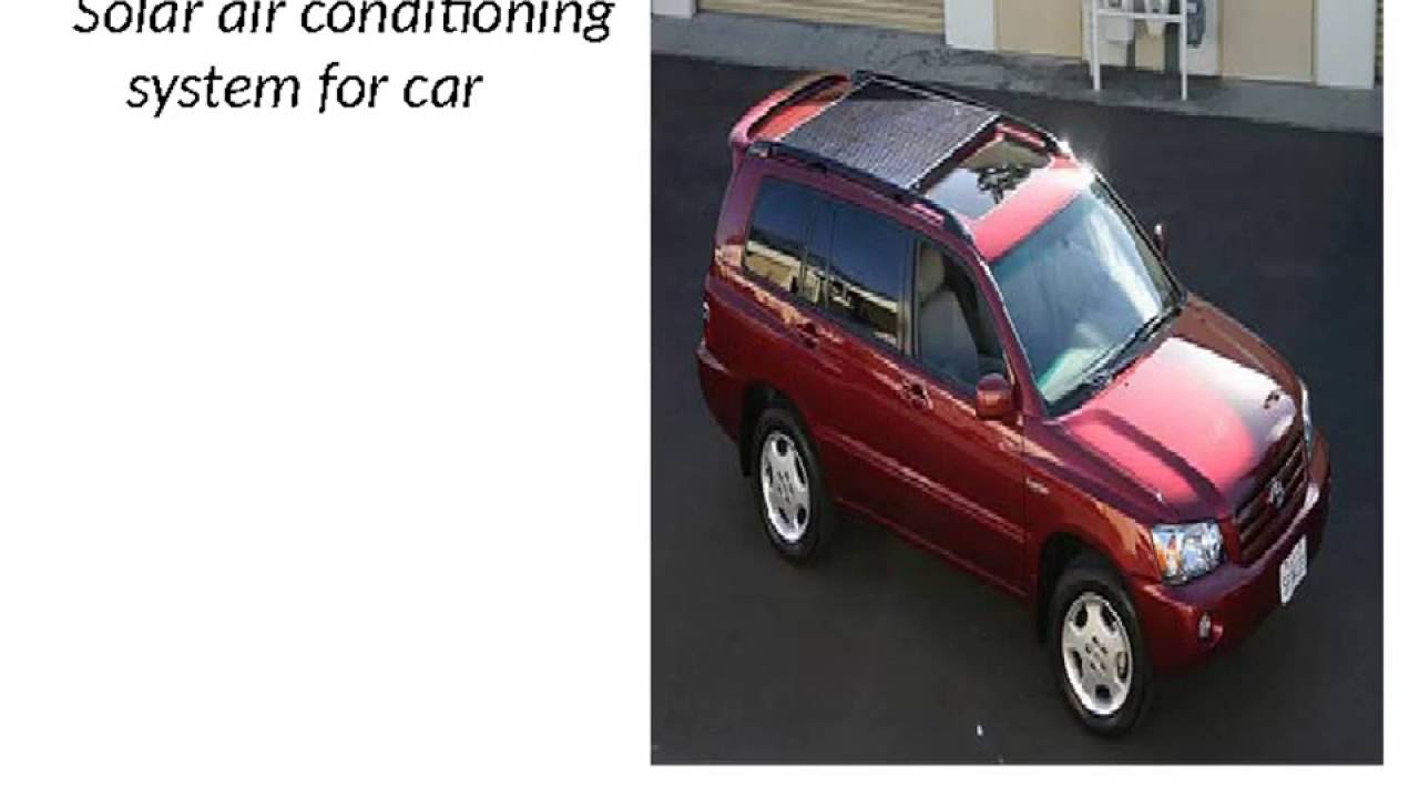 solar air conditioning system for car - YouTube