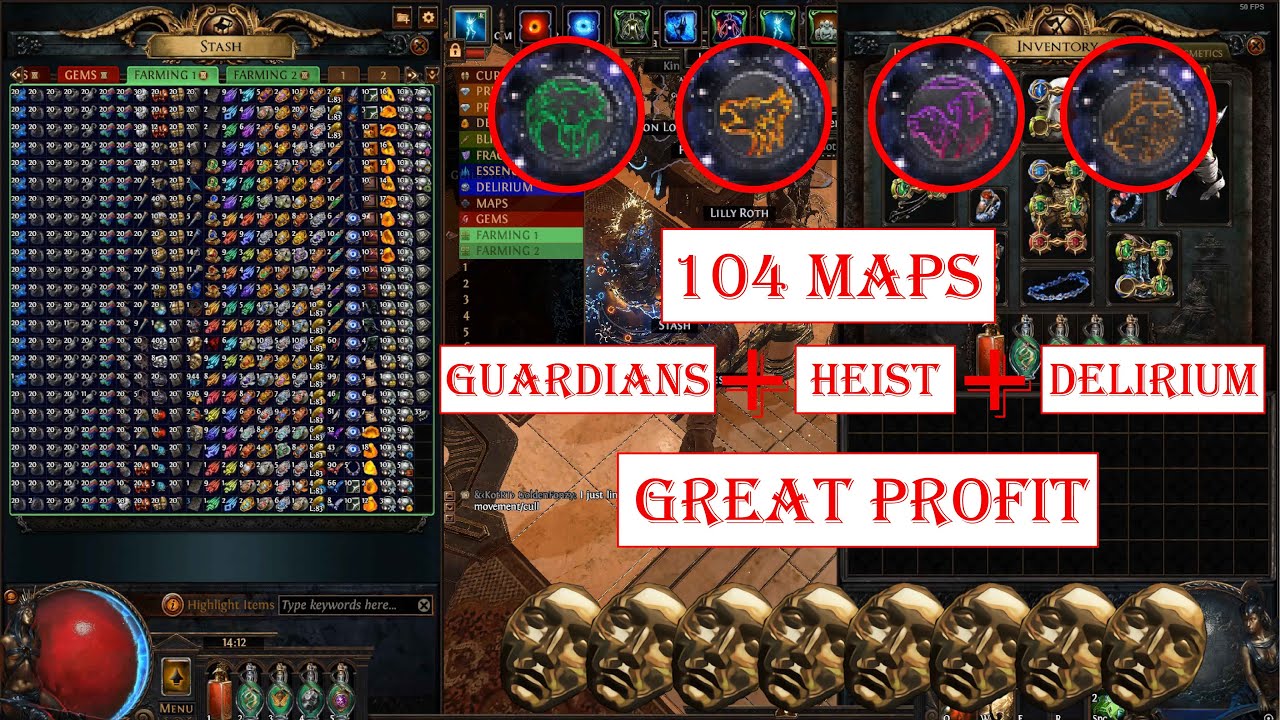 💎 100 Shaper Guardian MAPS Farming Strategy Invitations + Delirium ...