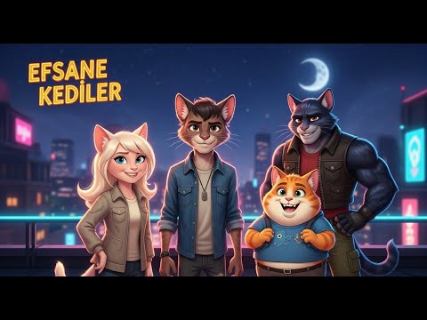 Efsane Kediler Bölüm 1 Çatıların Sessizliği 🎬 Çocuklar için Eğlenceli Animasyon Filmi Türkçe