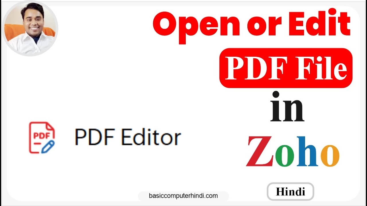 How to edit & open pdf file in zoho pdf editor | Edit pdf file in zoho - YouTube