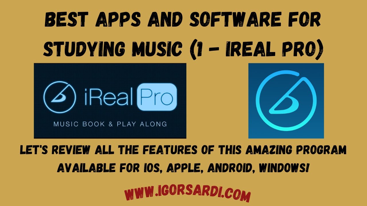Best apps and software for studying music (1 - IReal Pro) - YouTube